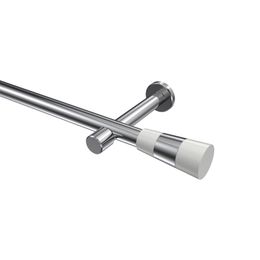 GARDINENSTANGE Prestige Tanara 240 cm (geteilt in 2 x 120 cm), 1-l&auml;ufig (ohne Ringe), 20 mm &Oslash; Chrom