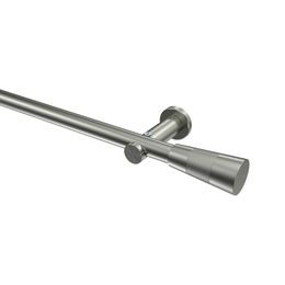 GARDINENSTANGE Platon Tanara 200 cm, 1-l&auml;ufig (ohne Ringe), 20 mm &Oslash; Edelstahl-Optik