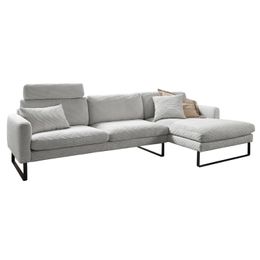 KAWOLA ECKSOFA RICARDA Hellgrau Cord