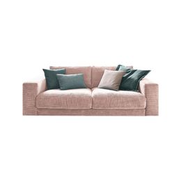 KAWOLA SOFA 2-SITZER MADELINE Pink Cord