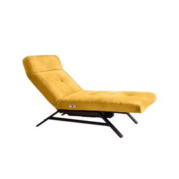 KAWOLA LIEGE MIT MOTORISCHER RELAXFUNKTION AMERIVA Gelb Velvet Relaxfunktion