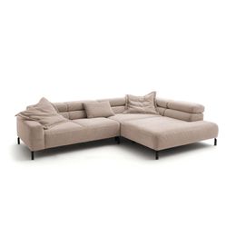 KAWOLA ECKSOFA DELIA Taupe Cord Relaxfunktion