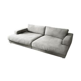 KAWOLA BIG SOFA MADELINE Silber Webstoff