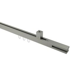 GARDINENSTANGE INNENLAUF Quadline Diapo 160 cm, 1-l&auml;ufig, 20x20 mm Satin-Silber