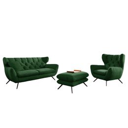 KAWOLA SITZGRUPPE CHARME Smaragdgr&uuml;n Cord