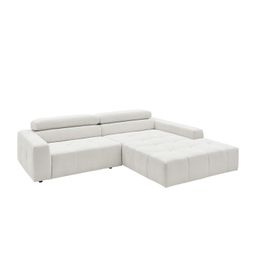 KAWOLA ECKSOFA RENO Wei&szlig; Cord