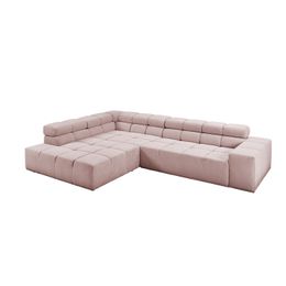 KAWOLA ECKSOFA MIT MOTORISCHEM SITZVORZUG NEVADA Pink Cord Relaxfunktion