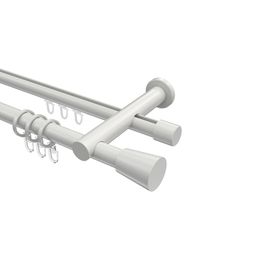 GARDINENSTANGE RUNDROHR-INNENLAUF Platon Sitra 100 cm, 2-l&auml;ufig, 20 mm &Oslash; Wei&szlig;