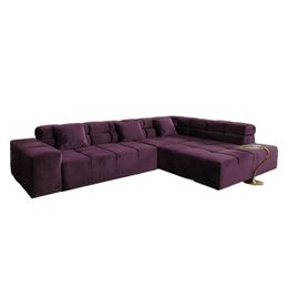 KAWOLA ECKSOFA MIT MOTORISCHEM SITZVORZUG NEVADA Violett Velvet Relaxfunktion