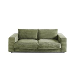 KAWOLA SOFA 2-SITZER MADELINE Gr&uuml;n Cord