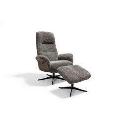 KAWOLA RELAXSESSEL SILVA Hellgrau Schaffell Relaxfunktion