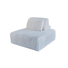 KAWOLA HOCKER MIT R&Uuml;CKENKISSEN WIOLO SOFT Cremewei&szlig; Cord