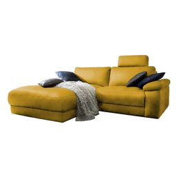 KAWOLA ECKSOFA MOTORISCHER RELAXFUNKTION LOLA Gold Webstoff Relaxfunktion