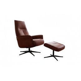 KAWOLA RELAXSESSEL JOSIANE Braun Lederfaserstoff Relaxfunktion