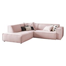 KAWOLA ECKSOFA SAMU Pink Cord