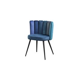 KAWOLA ESSZIMMERSTUHL JADA Blau Velvet