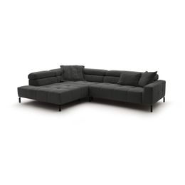 KAWOLA ECKSOFA MIT MOTORISCHEM SITZVORZUG OHIO Anthrazit Cord Relaxfunktion