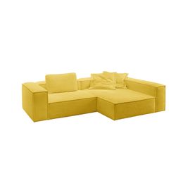 KAWOLA ECKSOFA CARMO Gelb Flachgewebe