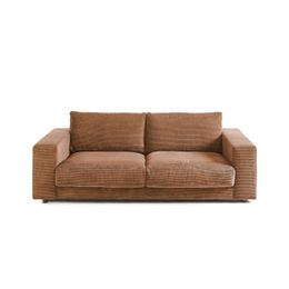 KAWOLA SOFA 2-SITZER MADELINE Braun Cord