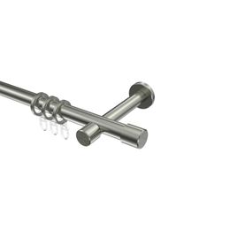 GARDINENSTANGE Prestige Santo 480 cm (geteilt in 3 x 160 cm), 1-l&auml;ufig, 20 mm &Oslash; Edelstahl-Optik