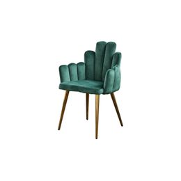 KAWOLA ESSZIMMERSTUHL FREJA Gr&uuml;n Velvet (1er-Set)