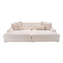 KAWOLA BIG SOFA LANA Wei&szlig; Webstoff