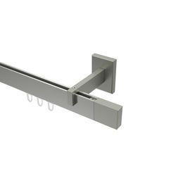 GARDINENSTANGE INNENLAUF Smartline Lox 280 cm (geteilt in 2 x 140 cm), 1-l&auml;ufig, 14x35 mm Edelstahl-Optik