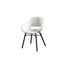 KAWOLA STUHL ZAJA Cremewei&szlig; Microfaser (1er-Set)