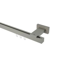 GARDINENSTANGE INNENLAUF Quadline Sono 300 cm (geteilt in 3 x 100 cm), 1-l&auml;ufig, 20x20 mm Satin-Silber