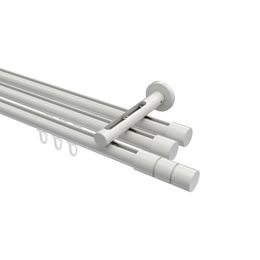 GARDINENSTANGE INNENLAUF Siteno Elanto 100 cm, 3-l&auml;ufig, 20 mm &Oslash; Wei&szlig;