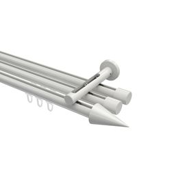 GARDINENSTANGE INNENLAUF Siteno Savio 140 cm, 3-l&auml;ufig, 20 mm &Oslash; Wei&szlig;