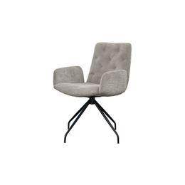 KAWOLA DREHSTUHL NEW CHARME Steingrau Cord (1er-Set)