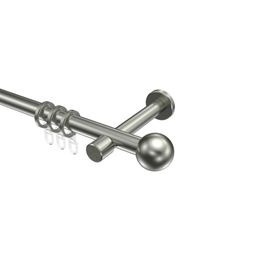 GARDINENSTANGE Prestige Luino 520 cm (geteilt in 4 x 130 cm), 1-l&auml;ufig, 20 mm &Oslash; Edelstahl-Optik