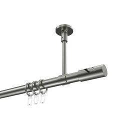 GARDINENSTANGE Sonette Zoena 160 cm, 1-l&auml;ufig, 20 mm &Oslash; Edelstahl-Optik