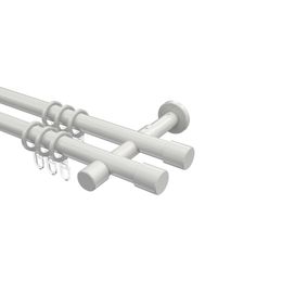 GARDINENSTANGE Prestige Santo 180 cm, 2-l&auml;ufig, 20 mm &Oslash; Wei&szlig;