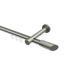 GARDINENSTANGE INNENLAUF Prestige Verano 200 cm, 1-l&auml;ufig, 20 mm &Oslash; Edelstahl-Optik