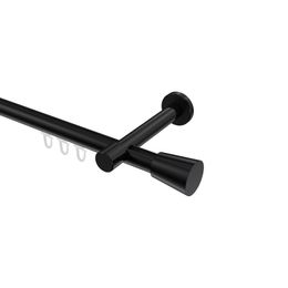 GARDINENSTANGE INNENLAUF Prestige Sitra 280 cm (geteilt in 2 x 140 cm), 1-l&auml;ufig, 20 mm &Oslash; Schwarz