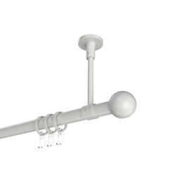 GARDINENSTANGE Sonette Luino 240 cm (geteilt in 2 x 120 cm), 1-l&auml;ufig, 20 mm &Oslash; Wei&szlig;