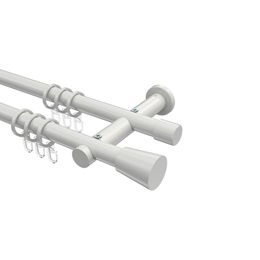GARDINENSTANGE Platon Sitra 180 cm, 2-l&auml;ufig, 20 mm &Oslash; Wei&szlig;