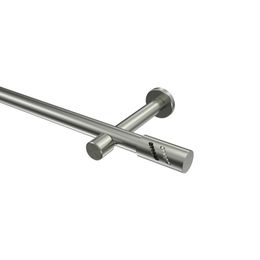 GARDINENSTANGE Prestige Zoena 540 cm (geteilt in 3 x 180 cm), 1-l&auml;ufig (ohne Ringe), 20 mm &Oslash; Edelstahl-Optik