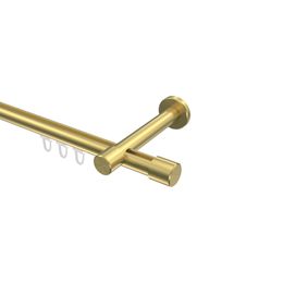 GARDINENSTANGE INNENLAUF Prestige Santo 140 cm, 1-l&auml;ufig, 20 mm &Oslash; Messing-Optik