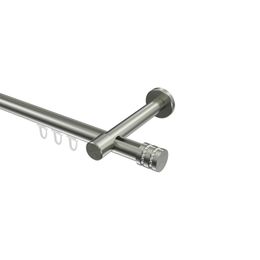 GARDINENSTANGE INNENLAUF Prestige Estana 480 cm (geteilt in 3 x 160 cm), 1-l&auml;ufig, 20 mm &Oslash; Edelstahl-Optik