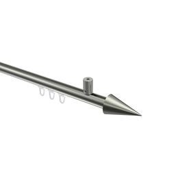 GARDINENSTANGE INNENLAUF Sonius Savio 120 cm, 1-l&auml;ufig, 20 mm &Oslash; Edelstahl-Optik