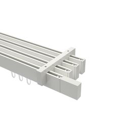 GARDINENSTANGE INNENLAUF Smartline Lox 520 cm (geteilt in 4 x 130 cm), 4-l&auml;ufig, 14x35 mm Wei&szlig;