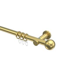 GARDINENSTANGE Platon Luino 160 cm, 1-l&auml;ufig, 20 mm &Oslash; Messing-Optik
