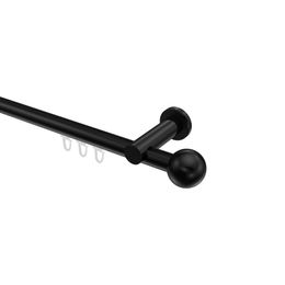 GARDINENSTANGE INNENLAUF Platon Luino 180 cm, 1-l&auml;ufig, 20 mm &Oslash; Schwarz