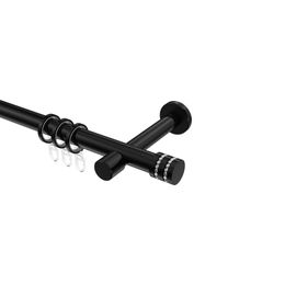 GARDINENSTANGE Prestige Estana 140 cm, 1-l&auml;ufig, 20 mm &Oslash; Schwarz