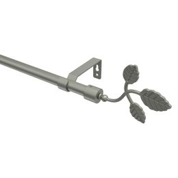 GARDINENSTANGE Olymp Alessia 140 cm, 1-l&auml;ufig (ohne Ringe), 16 mm &Oslash; Chrom matt