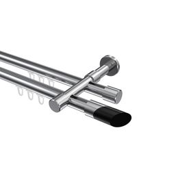 GARDINENSTANGE INNENLAUF Prestige Verano 480 cm (geteilt in 3 x 160 cm), 2-l&auml;ufig, 20 mm &Oslash; Chrom
