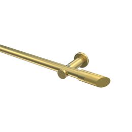 GARDINENSTANGE Platon Verano 280 cm (geteilt in 2 x 140 cm), 1-l&auml;ufig (ohne Ringe), 20 mm &Oslash; Messing-Optik